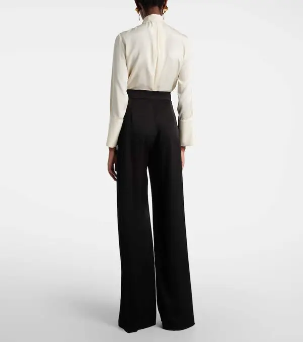 Max Mara Divo Wide-leg Pants - Black