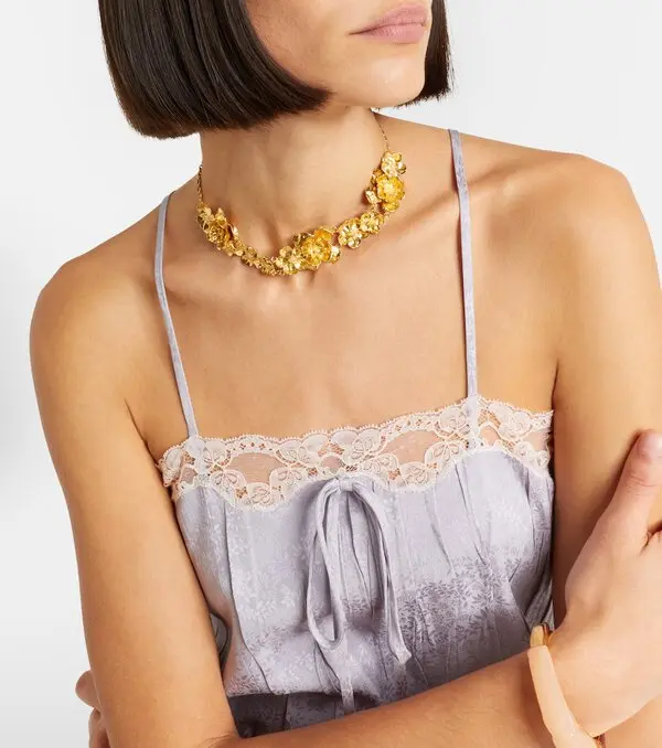 Chloé Floral Necklace - Gold