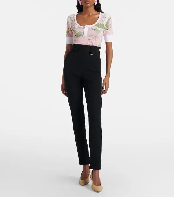 Chloé Embellished Slim Pants - Black
