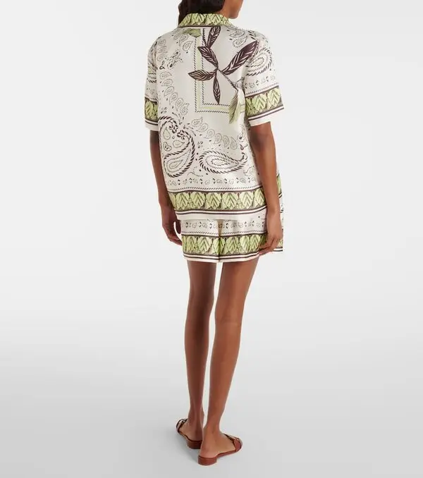 Tory Burch Printed Silk Shorts - Multicoloured