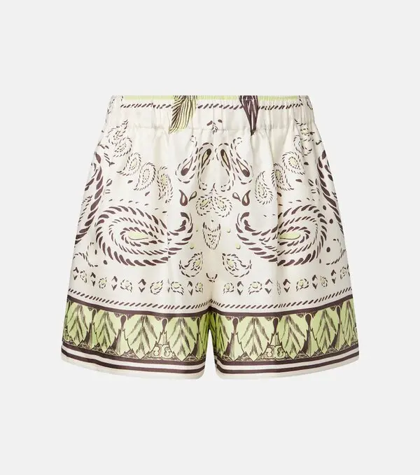 Tory Burch Printed Silk Shorts - Multicoloured