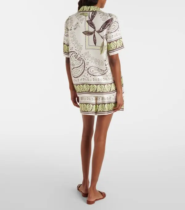 Tory Burch Printed Silk Shorts - Multicoloured