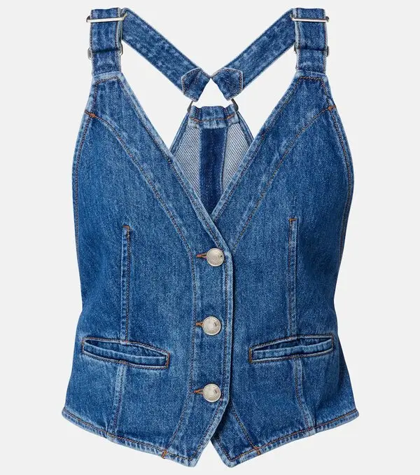 Sportmax Dama Denim Vest - Blue
