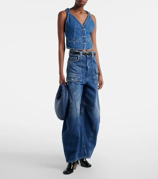 Sportmax Dama Denim Vest - Blue