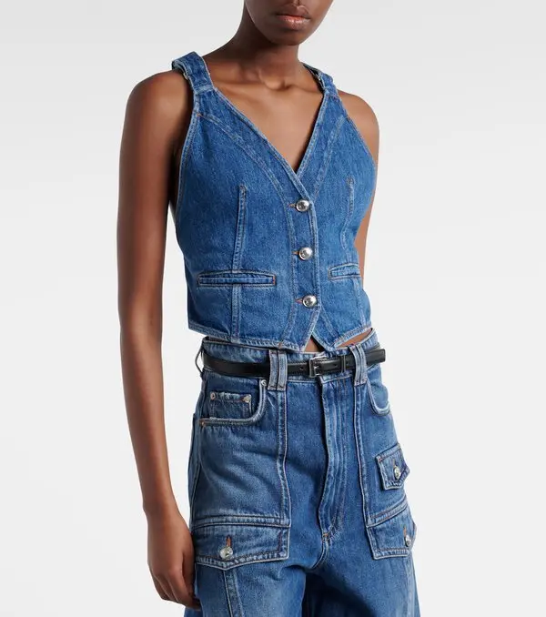 Sportmax Dama Denim Vest - Blue