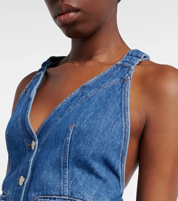 Sportmax Dama Denim Vest - Blue