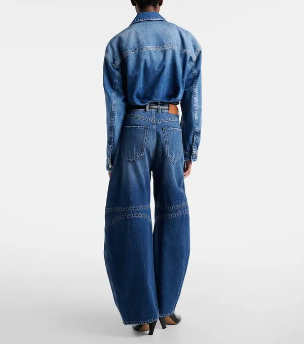 Sportmax Violino Barrel-leg Jeans - Blue