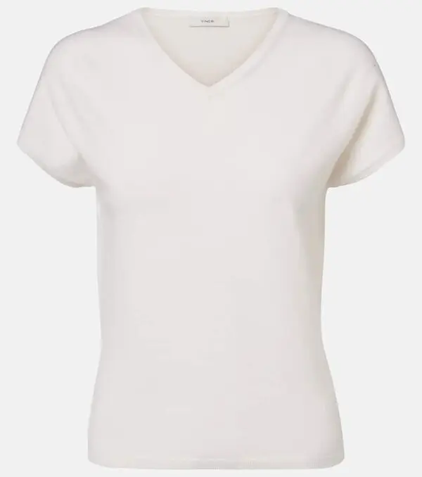 Vince Wool And Cashmere-blend Top - White
