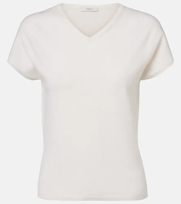Vince Wool And Cashmere-blend Top - White