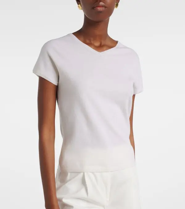 Vince Wool And Cashmere-blend Top - White