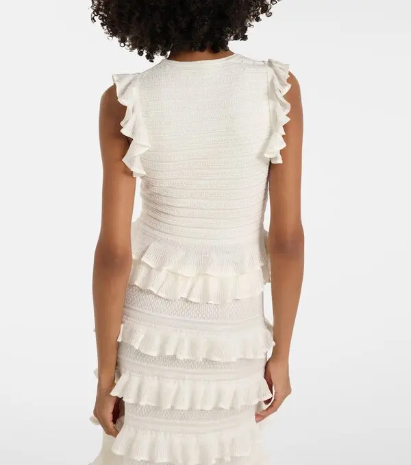 Zimmermann Luna Ruffled Top - White