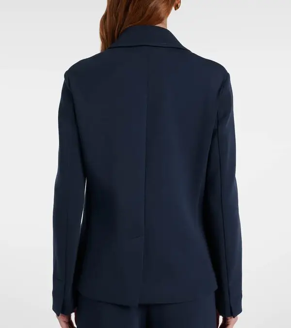 Max Mara Badia Double-breasted Cotton-blend Blazer - Blue