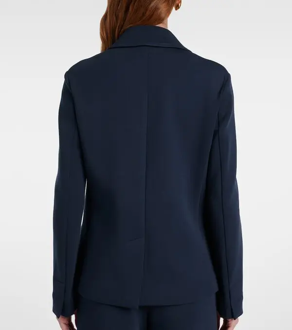 Max Mara Badia Double-breasted Cotton-blend Blazer - Blue