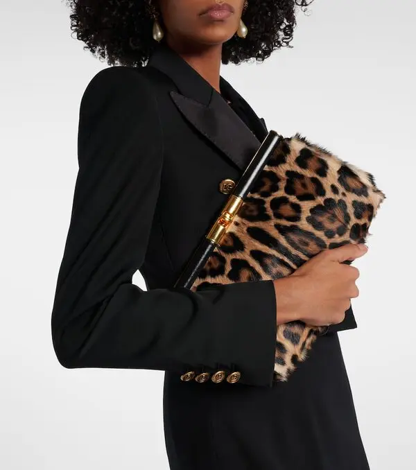 Dolce & Gabbana Marlene Large Calf Hair Shoulder Bag - Brown
