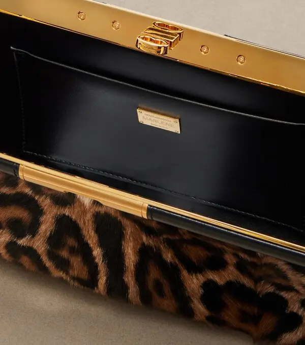 Dolce & Gabbana Marlene Large Calf Hair Shoulder Bag - Brown