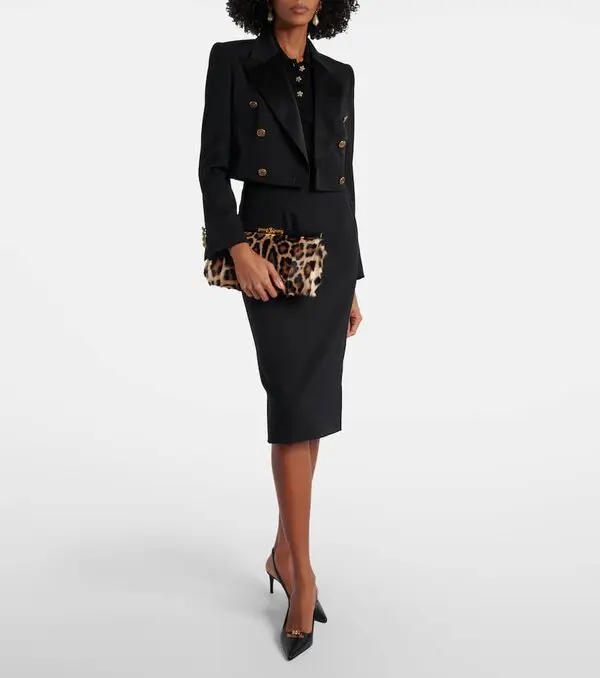 Dolce & Gabbana Marlene Large Calf Hair Shoulder Bag - Brown