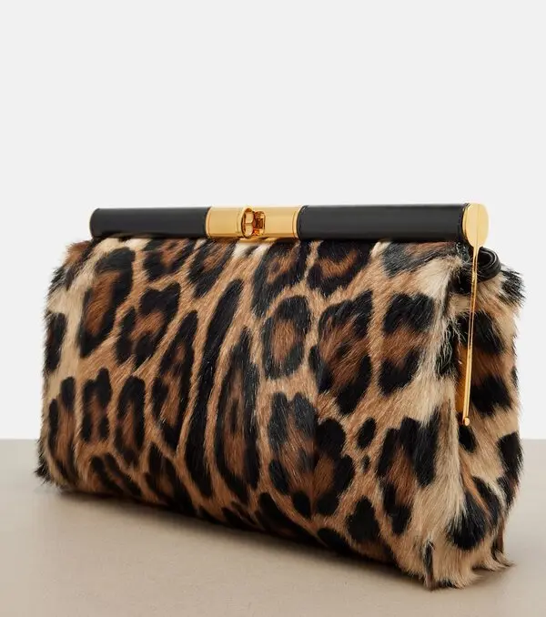Dolce & Gabbana Marlene Large Calf Hair Shoulder Bag - Brown
