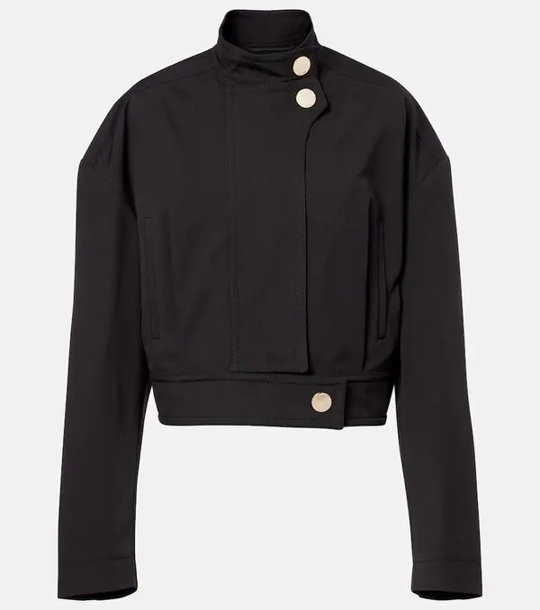 Sportmax Riviera Oversized Cotton Bomber Jacket - Black