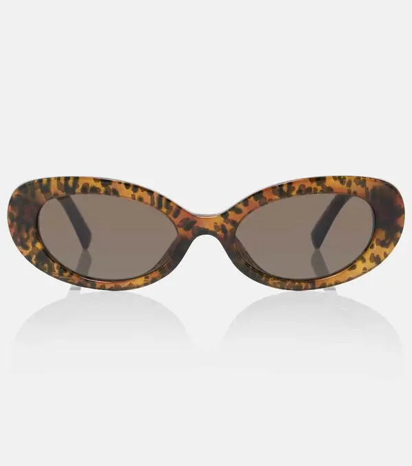 Dolce & Gabbana Devotion Oval Sunglasses - Brown