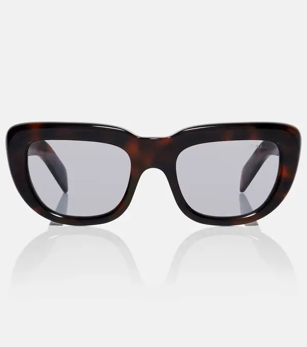 Prada Logo Cat-eye Sunglasses - Brown