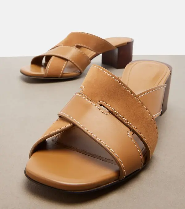 TOD'S Leather Sandals - Brown