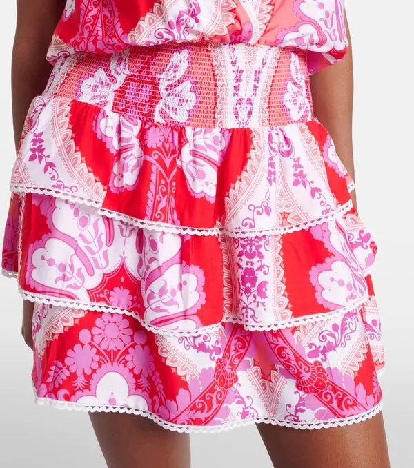 Melissa Odabash Jess Printed Tiered Minidress