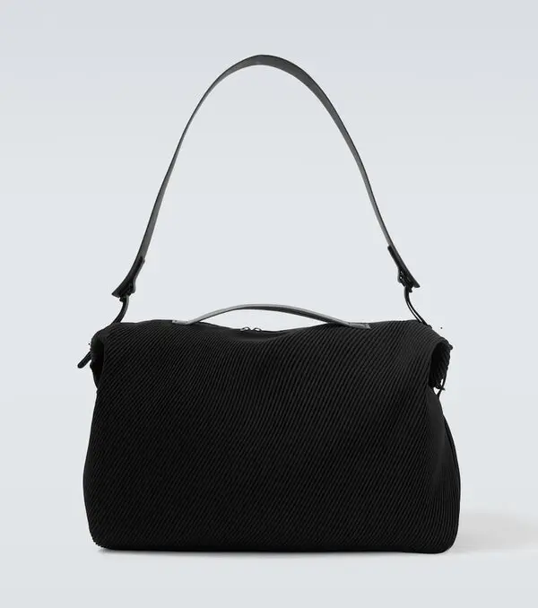 Issey Miyake Pleated Shoulder Bag - Black