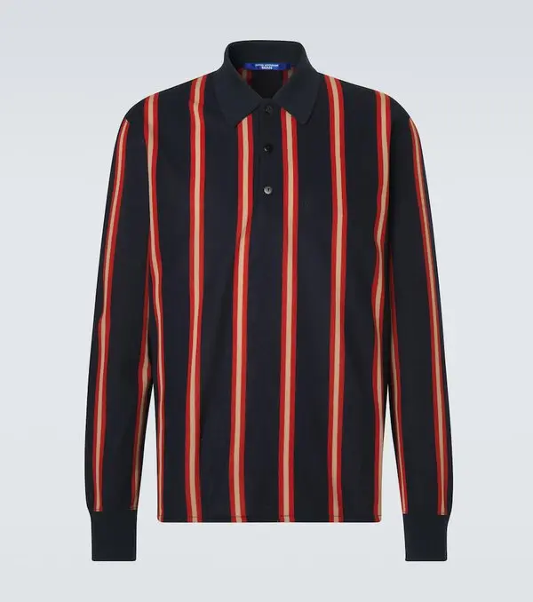 Junya Watanabe Striped Wool Polo Shirt