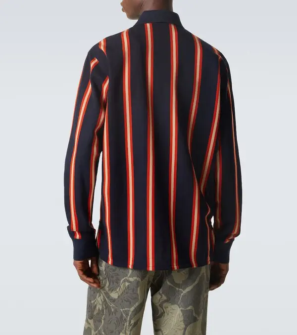 Junya Watanabe Striped Wool Polo Shirt