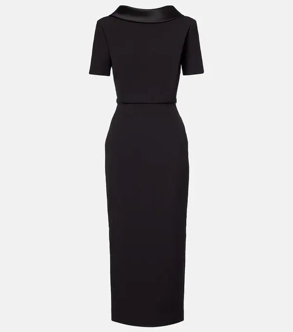 Roland Mouret Crêpe Midi Dress - Black