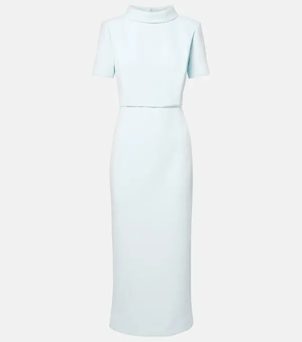 Roland Mouret Crêpe Midi Dress - Blue