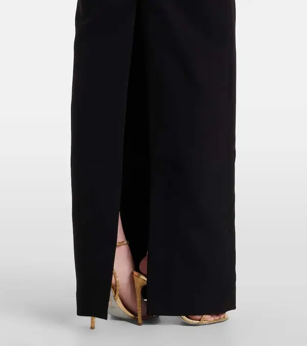 Roland Mouret Floral-appliqué Strapless Gown