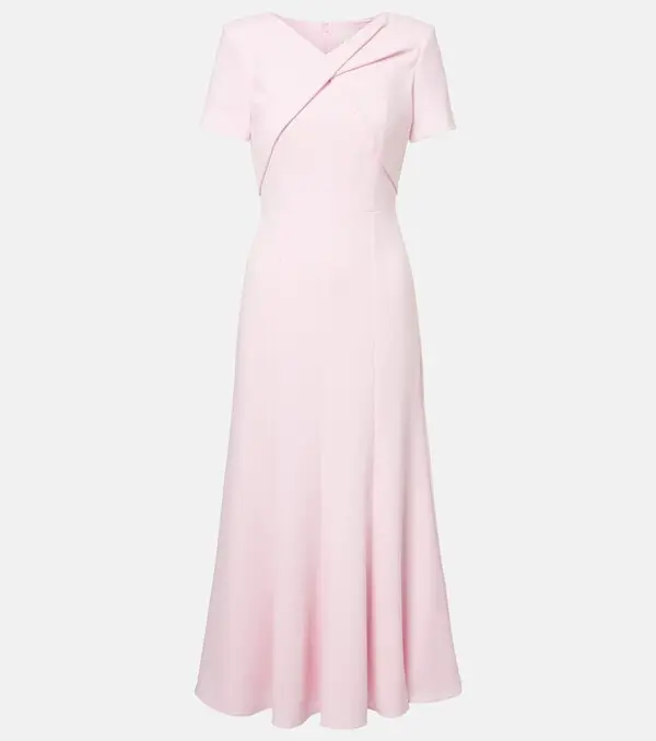 Roland Mouret Draped Cady Midi Dress - Pink