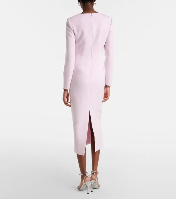 Roland Mouret Asymmetric Draped Crêpe Midi Dress