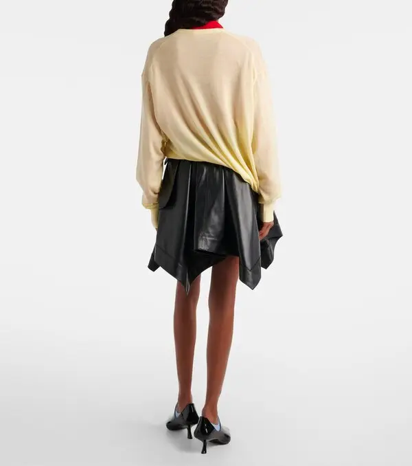 Loewe Belted Leather Miniskirt