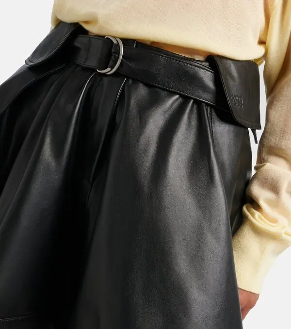 Loewe Belted Leather Miniskirt