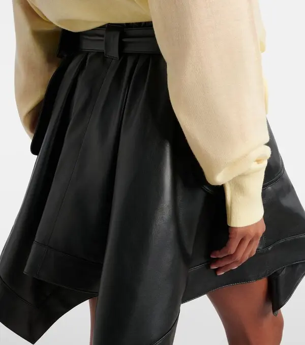 Loewe Belted Leather Miniskirt