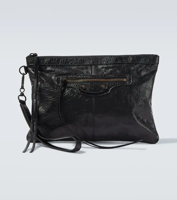 Balenciaga Le City Leather Phone Pouch
