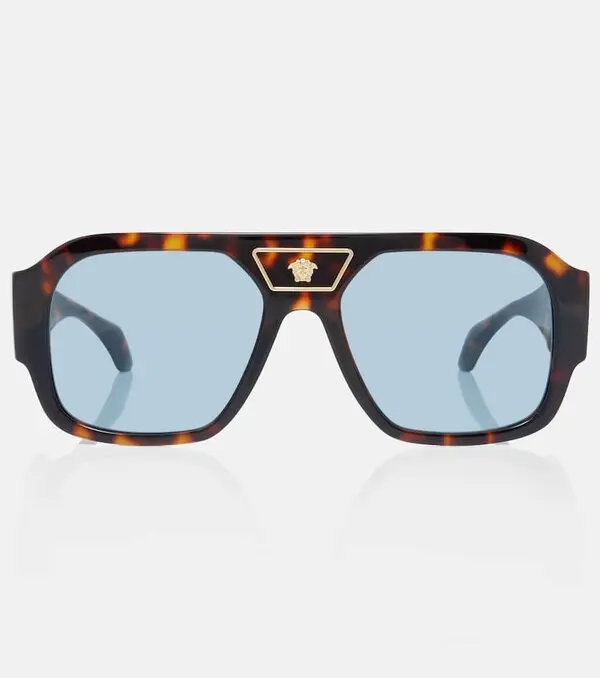 Versace Rectangular Sunglasses - Brown