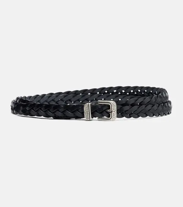 Etro Braided Leather Belt - Black
