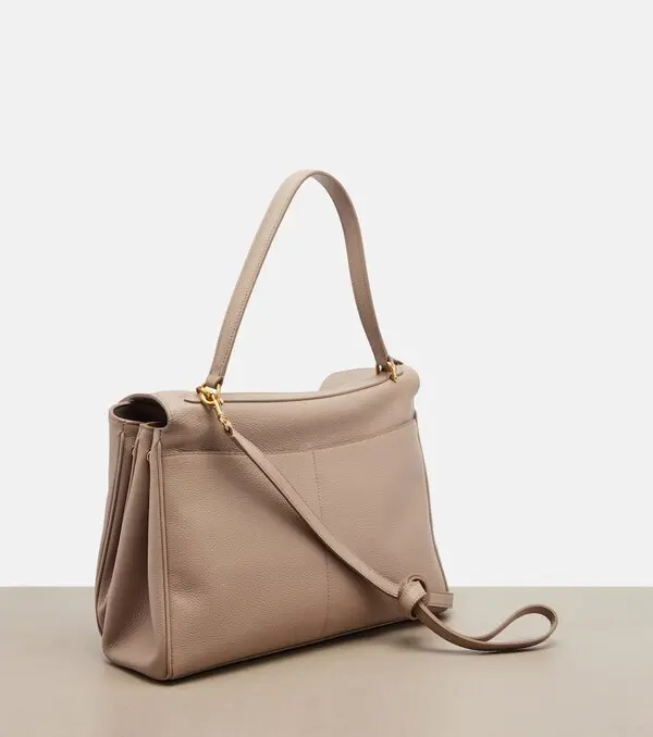 Balenciaga Rodeo Medium Leather Tote Bag - Beige