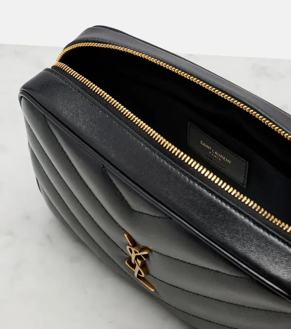 Saint Laurent Loulou Quilted Leather Camera Bag - Black
