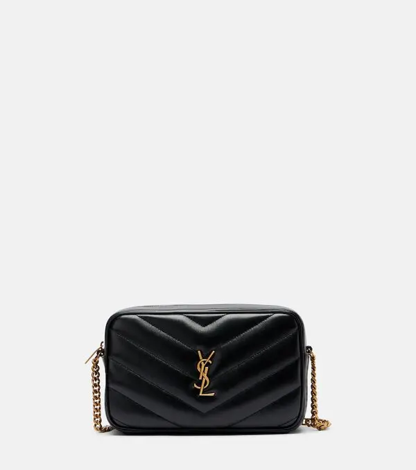 Saint Laurent Loulou Quilted Leather Camera Bag - Black