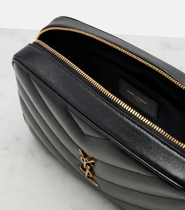 Saint Laurent Loulou Quilted Leather Camera Bag - Black