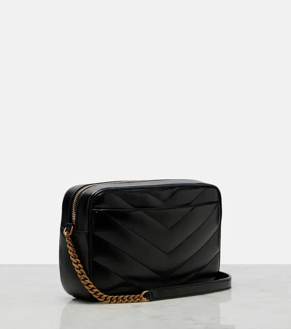Saint Laurent Loulou Quilted Leather Camera Bag - Black