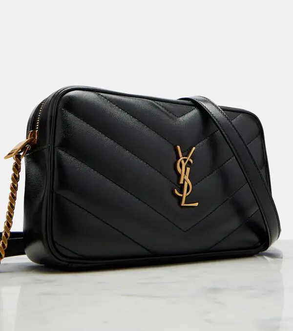 Saint Laurent Loulou Quilted Leather Camera Bag - Black