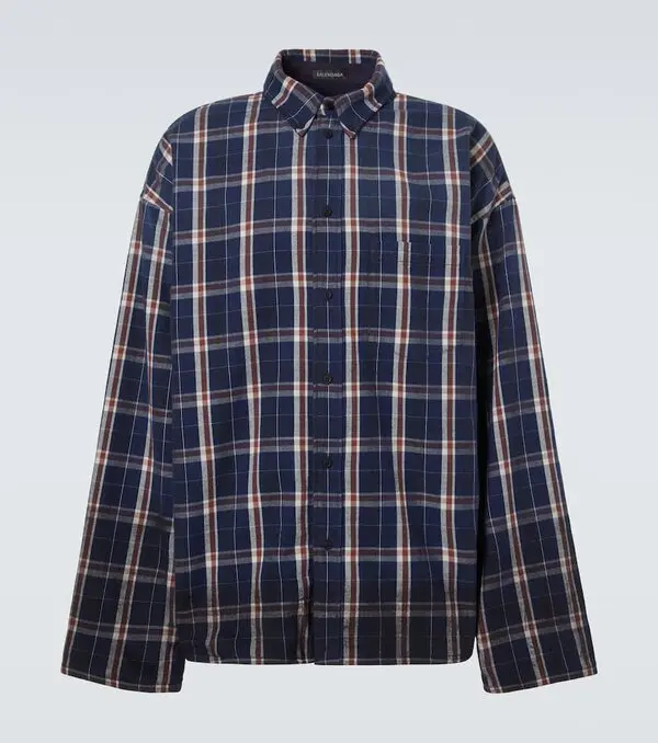 Balenciaga Reversible Flannel And Fleece Shirt