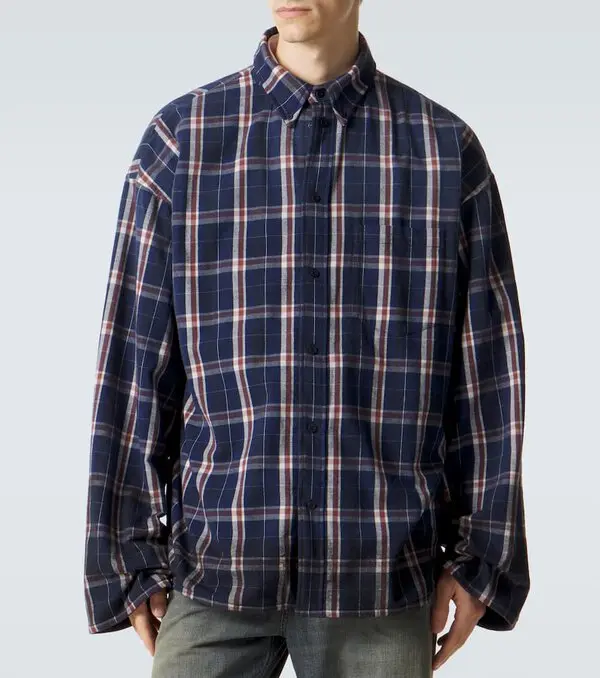 Balenciaga Reversible Flannel And Fleece Shirt
