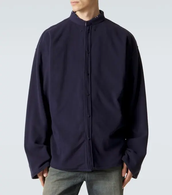 Balenciaga Reversible Flannel And Fleece Shirt