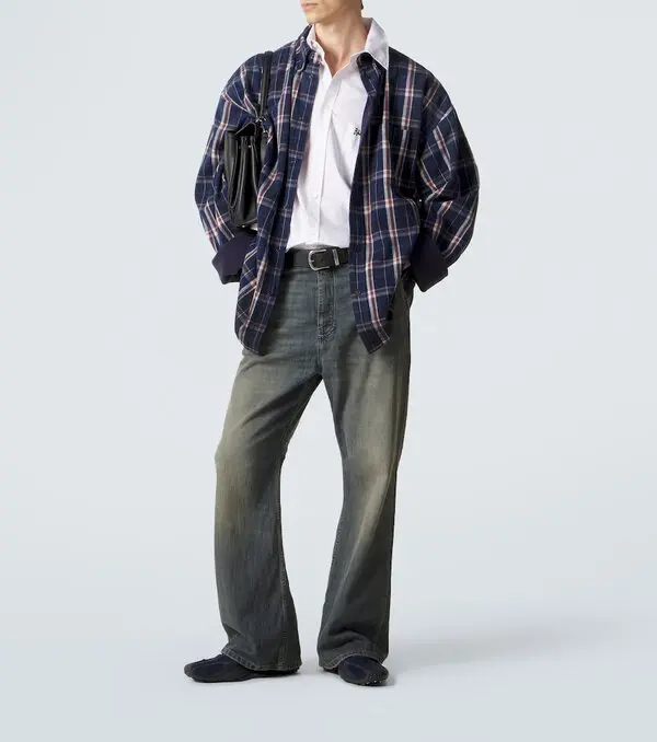 Balenciaga Reversible Flannel And Fleece Shirt